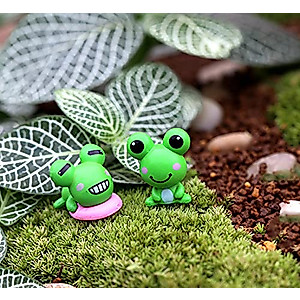 24 Pcs Resin Mini Frogs Cute Frog Miniature Figurines Animals Model Fairy Garden Miniature Moss Landscape DIY Terrarium Crafts Ornament Accessories for Home Décor (24 Pcs)