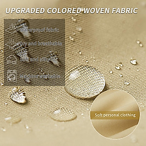 BRUXOLAY 3 Piece Waterproof Patio Outdoor Cushion Covers with Ties Patio Furniture Cushion Covers for 4 Piece 4 Seat Wicker Rattan Patio Sofa Chair Upholstery Furniture,Only Cover