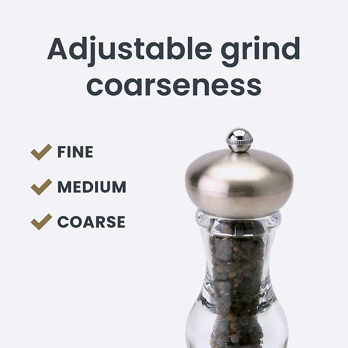 Olde Thompson 7" Del Norte Adjustable Pepper Mill