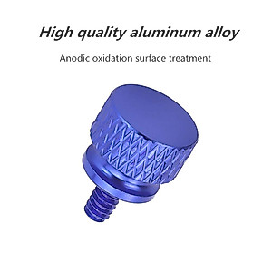 YATENG 10-pcs Anodized Aluminum Computer Case Thumbscrews (6-32 Thread) for Computer Cover/Power Supply/PCI Slots/Hard Drives DIY Personality Modification & beautification (Royal Blue)