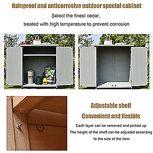 MUWIZ Outdoor Storage Shed, Storage Shed and Tool Shed Gardening Tools, Outdoor Storage Box, Garden Rainproof Box, Table Waterproof Sunscreen Farm Tools