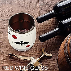 OPTKSNCU 304 Stainless Steel Insulated Cup with Lid, Spades K Poker Print Durable, And Easy to Clean – Ideal for Home, Office, And Gift Giving