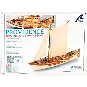 Artesanía Latina – Wooden Ship Model Kit – New England Whaling Ship, Providence – Model 19018, 1:25 Scale – Models to Assemble – Initiation Level