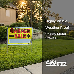 Sunburst Systems 3030 Garage Sale Sign Kit Includes: 3) Large Signs, 3) 11 x 14 Signs, 1,200 Yellow, Pink & Green Price Stickers, and 20 Large Pricing Cards