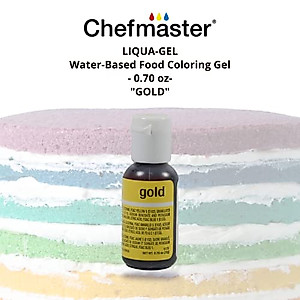 Chefmaster Gold Liqua-Gel Food Coloring Vibrant Colors for Baking