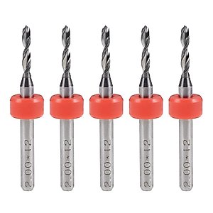 uxcell PCB Drill Bits 2mm Tungsten Carbide Rotary Tool Jewelry CNC Engraving Print Circuit Board Micro Drill Bits 1/8 Inch Shank 5 Pcs