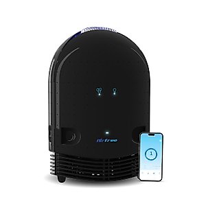 Airfree 3000 Plus Filterless Silent Air Purifier Destroys Mold, Allergens, Prevents Mildew. Remote, App & Alexa Controlled Air Sterilizer booster and Top Lights. 650 sq ft, Black.
