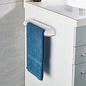 AUSTY Hand Towel Bar Self Adhesive Wall Mounted Bathroom Towel Holder Kitchen Dishcloth Storage Rod, ABS Material, 28cm