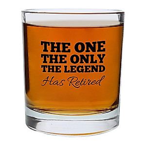 Retirement The One Only Legend Has Retired Lowball Glasses 2-Pack Round Lowball Tumbler Set Black