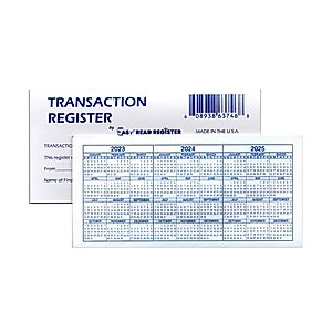 Personal Checkbook Registers, Set of 10, 2023-2024-2025 Calendars, Made in USA