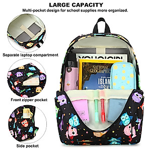Esfoxes Owl School Backpack for Girls, Kids Teens School Bags Bookbags Set with Lunch Bag Pencil Bag