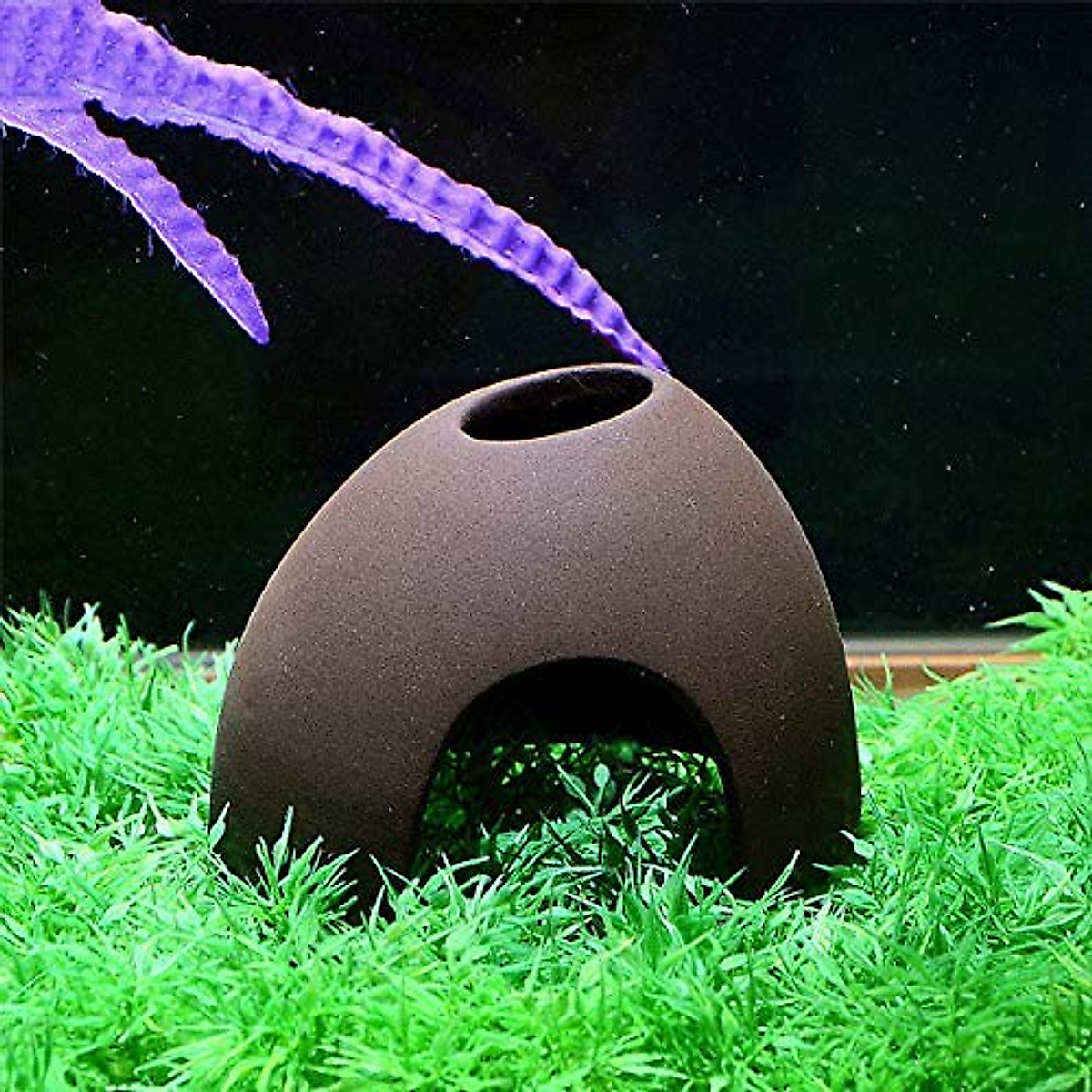 Saim Aquarium Decorations Ceramic Cave,Betta Fish Tank Accessories for Betta Fishes Shrimp Shelter Breeding Tube Hiding, Aquatic Pets to Rest, Betta Fish Toys
