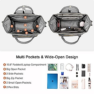 LOVEVOOK Laptop Backpack for Women Fashion 15.6-Inch Computer Backpack for Work Travel Business Teacher Nurse Bag School Bookbag Backpack Purse