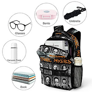 Adult Backpack Michael Halloween Myers Backpack Multifunctional Daypack Perfect Travel Bag Classical Basic Business Daypack