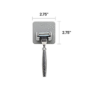 Tooletries - The Mason Razor Holder for Shower - Secure & Safe, Silicone Shower Organizer, Bathroom Accessories - Features Silicone-Grip Technology, Removable & Reusable - Grey