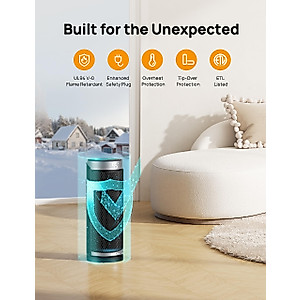 Dreo Space Heaters for Indoor Use, Portable Electric Heater for Bedroom Large Room Office Garage, 1500W Fast PTC Ceramic Heating with Remote, Thermostat, Oscillating, Timer, Multiple Safety Protection