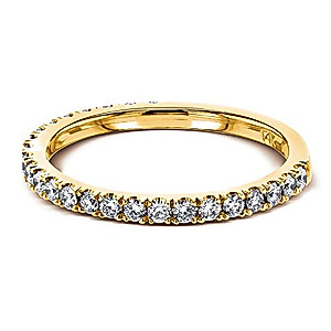 Kobelli Diamond Semi Eternity 3/8 Carat TW Gold Band - rose-gold / 8.5