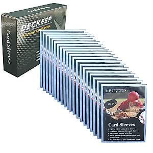 DECKEEP 2000 Count Ultra Clear Card Sleeves, 2 5/8"× 3 5/8" Card Sleeves, 67×94mm Soft Protective Sleeves for Baseball Cards, Sports Cards and Collectible Trading Cards