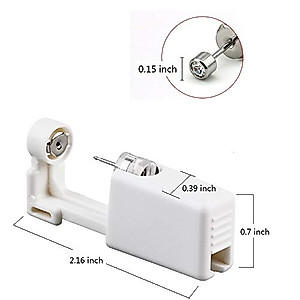 Pimoys 4pcs Painless Ear Piercing Gun Disposable Safety Asepsis Piercing Tool Kit with Ear Studs