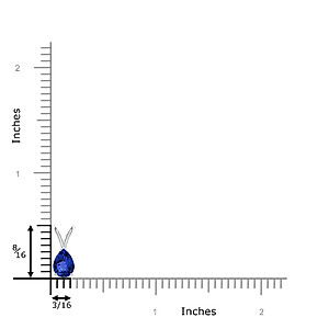 Angara Natural Tanzanite Solitaire Pendant Necklace for Women in 14K White Gold 18 Inch Chain (Grade-AAA|Size-7x5mm) | December Birthstone | Jewelry Gift for Her | Wedding | Anniversary