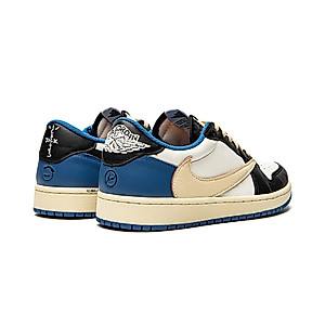 Nike Men's Air Jordan 1 Low OG Sp Travis Scott X Fragment, Sail/Black/Military Blue/Shy P, 7.5