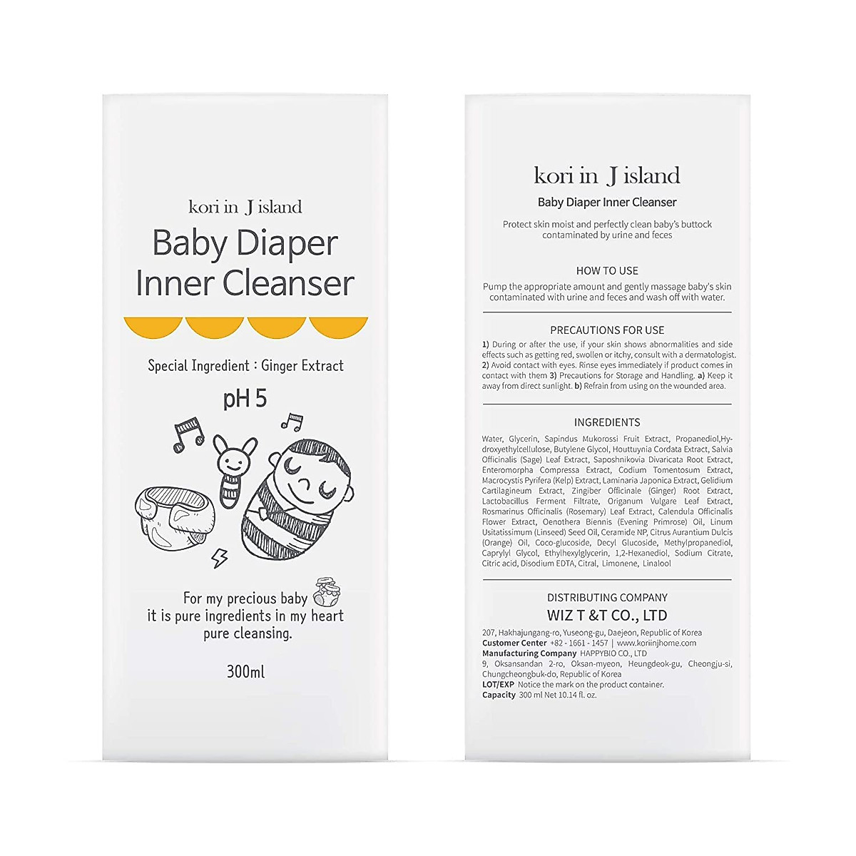 kori in J island Baby Bottom Wash - Soothing Baby Bottom Wash - Baby Diaper Wash (Hypoallergenic, Vegan Certified, pH Balanced)