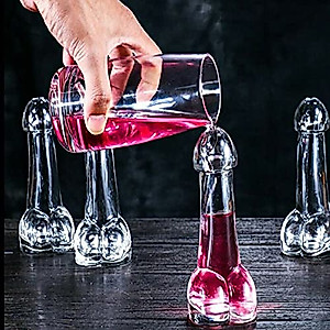 Romehaha Wine Glass Set of 4(150 ml), Sexy Funny Cup Cocktail Glasses,Creative High Boron Beer glass,Juice Drinking Cups for Bar Night Club Party KTV,Mini Mug Shot Glasses 2.4'' W X 5.9'' H