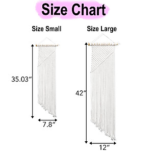 FAMIHEART Chic Wall Art For Bedroom, Wall Decorations Macrame, Halloween decor, Halloween gifts, Christmas gifts, College Home Decor, New Home Gift, Wedding Gift (Small, Style 1 - White)