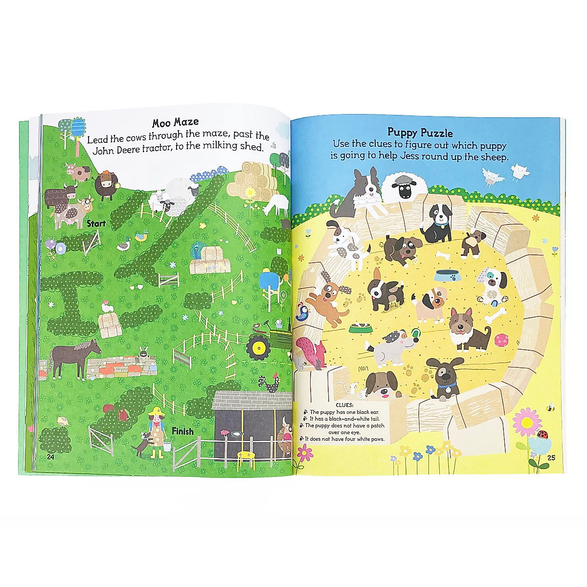 Farm - 500 Stickers and Puzzle Activities: Fold Out and Play! (John Deere: Children's Interactive Fold Out and Play Puzzle Activity Book)