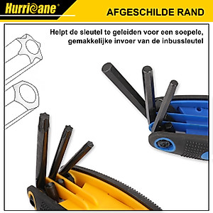 HURRICANE 25 Piece Folding Allen Wrench Set, SAE, Metric, Torx Set, Chrome Vanadium Steel, 3 Pack Portable Allen Key Set for Basic Home Repair and General Applications