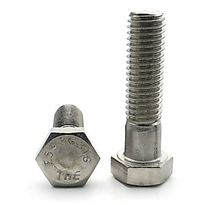 Hex Cap Screws 316 Stainless Steel - 3/8-16 x 2-1/4 Partial Thread Qty-25