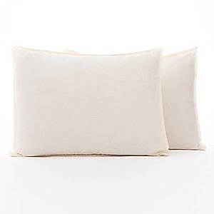 Barooga Toddler Pillowcase, 14"x19", 2 Pack, Muslin Baby Pillow Cases, 100% Cotton, Fits Pillows Sized 12"x16", 13"x18", or 14"x19", Envelope Closure Pillow Cover for Girls and Boys (Cream)
