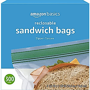 Amazon Basics Sandwich Storage Bags, 300 Count (Previously Solimo)