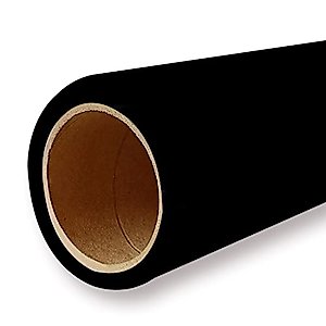 Yizhily Seamless Photogrphy Background Paper, Paper Backdrop Roll for Photoshoot, 82" x16', Jet