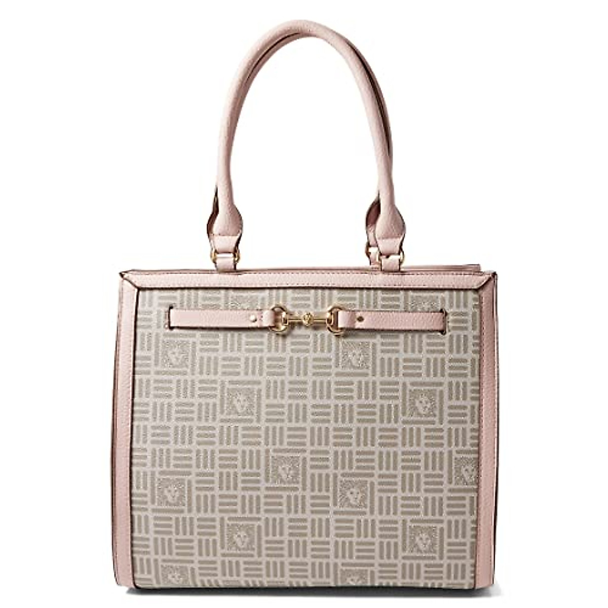 Anne Klein Logo Shopper Tote with Horsebit Light Pink One Size