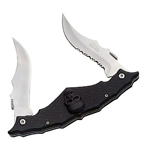 Szco Supplies Black Skull Folding Knife