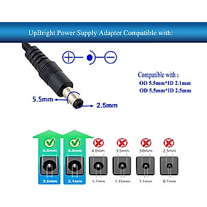 UpBright 12V AC/DC Adapter Compatible with M-Audio Axiom Pro 25 49 61 Key 61-E FireWire 1814 1810 410 Audiophile Solo Ozonic ProKeys 88sx MAudio Keyboard Oxygen 88 Piano 12VDC 1A Power Supply Charger