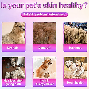 Natural Skin & Coat Chews for Dogs, Dog Vitamins and Supplements for Healthy Skin and Coat with Chicken Flavor, Itch Relief for Dogs with Allergies, Dog Vitamins and Supplements, Omega 3