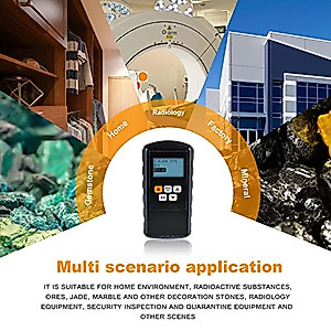 ZWJABYY Geiger Counter,Household Laboratory Hospital Handheld Nuclear Radiation Detector Radiation Dose Alarm,Portable Dosimeter Monitor High Sensitivity Accuracy