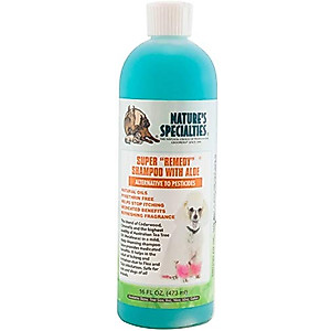 Nature's Specialties Super Remedy Dog Shampoo with Aloe for Pets, Natural Choice for Professional Groomers, Alternative to Pesticide Shampoo, Made in USA, 16 oz