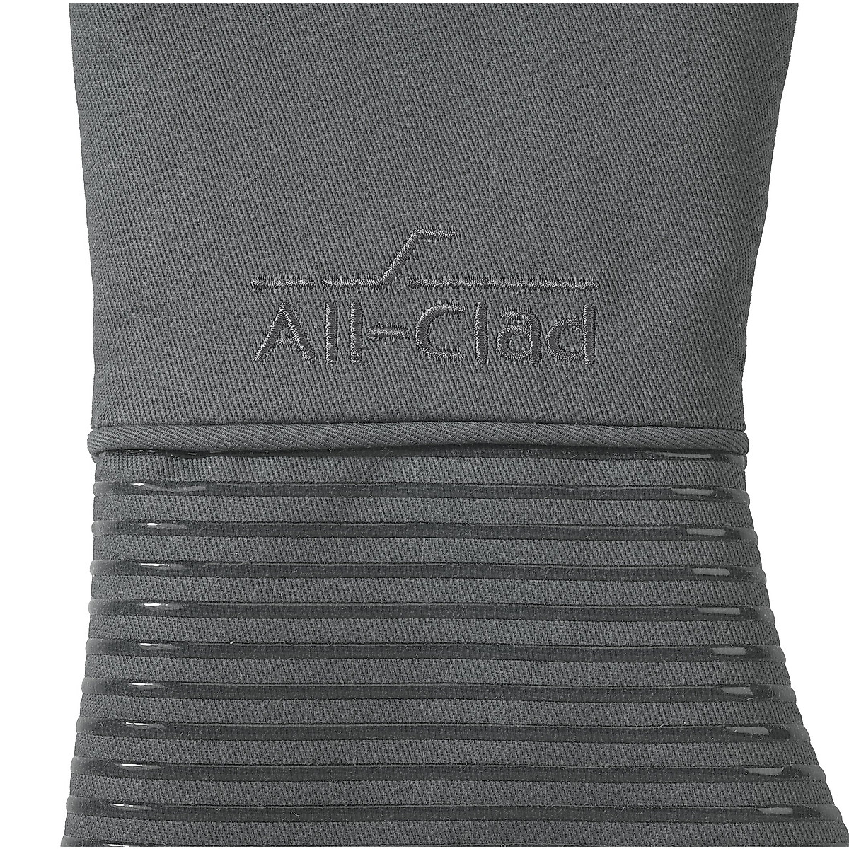 All-Clad Silicone Oven Mitts: Heat Resistant up to 500 Degrees - 100% Cotton & Silicone, 14"x7" Oven Mitt for Kitchen and Barbeque, 2-Pack, Pewter