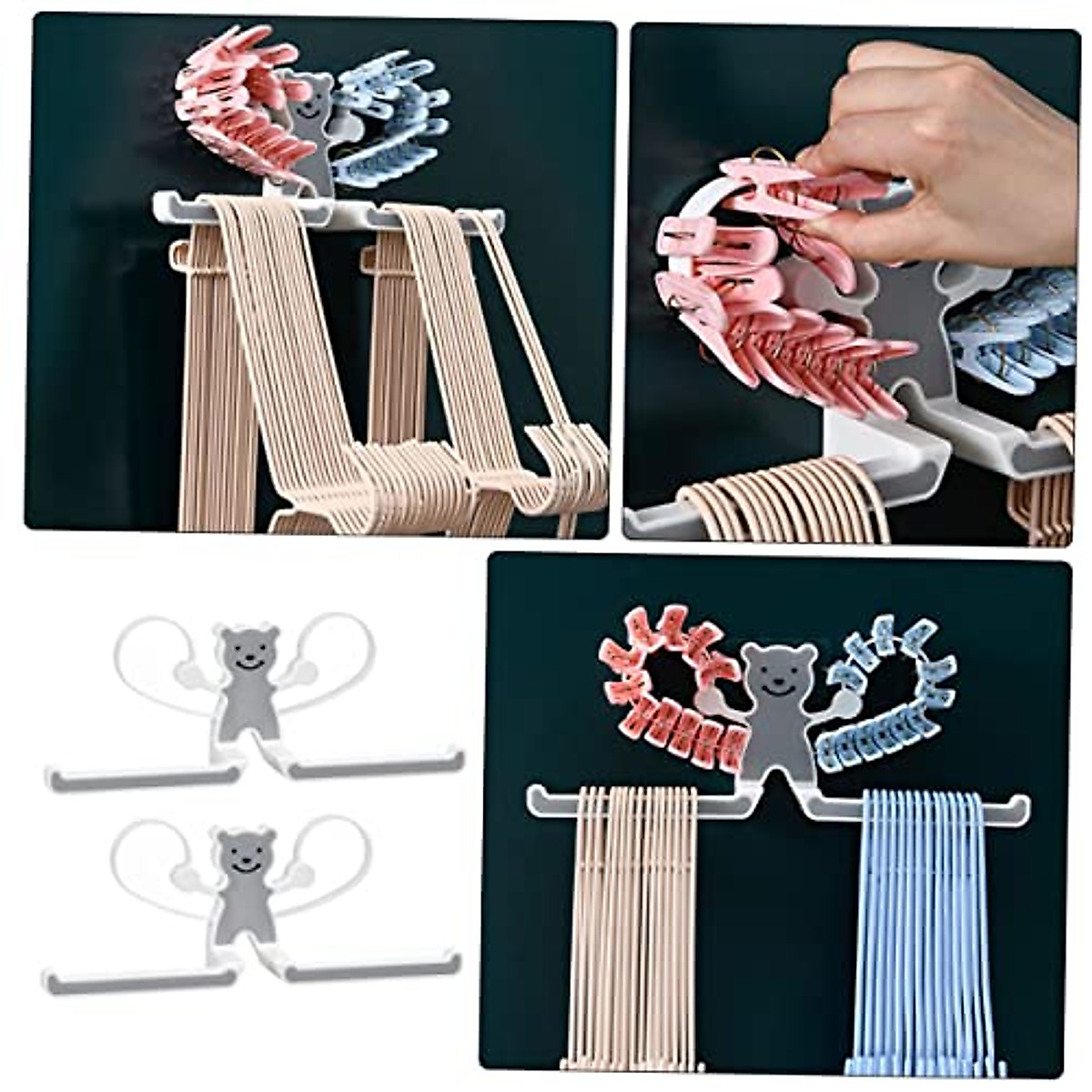 Cabilock 2pcs Hanger Storage Rack Wall Mount Towel Holder Towel Hangers Metal Organizer Shelf Wall Mounted Towel Bar Towel Rack Holder Toilet Towel Toilet Towel Stand Bath Towel Rack Porch