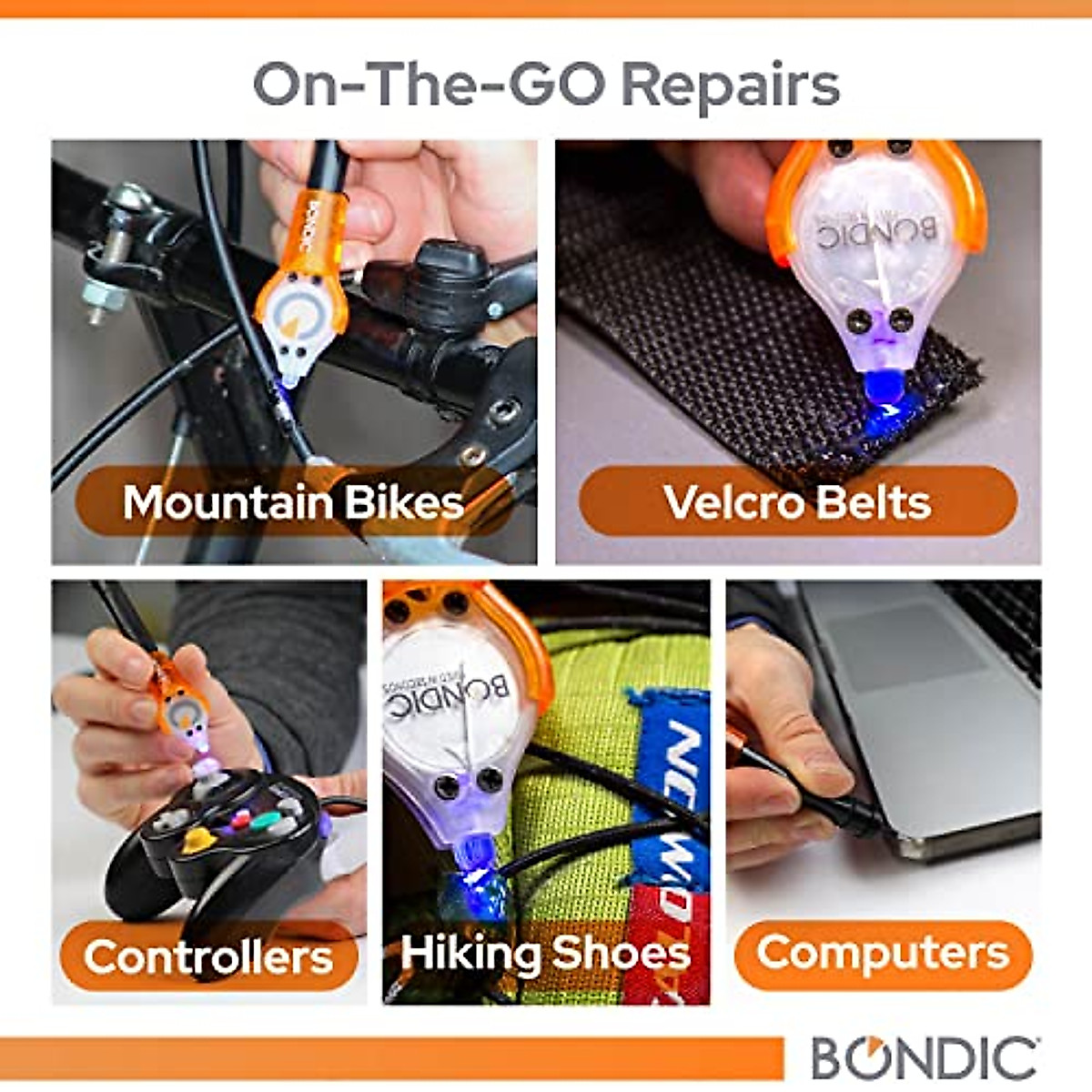 Bondic GO UV Glue Kit with Light, Super Glue, Liquid Plastic Welding Kit, (3ml) Adhesive Epoxy UV Glue, Bonds & Cures Instantly, Non-Toxic UV Resin Glue, Heat-Resistant & Waterproof, 2PK