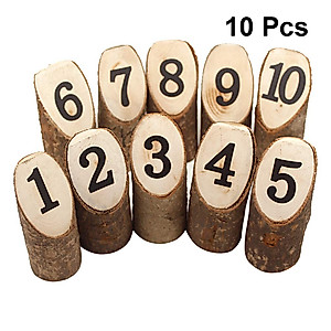 EXCEART 10pcs Wood Photo Clip Wood Wedding Table Numbers Wedding Table Decorations Table Number Stub Wedding Decor Table Name Cards Rustic Place Holders Home Decor Rural Table Card Bamboo