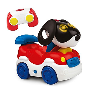 Kiddolab Remote Control Car for Toddlers & Dog Interactive Toy with Straight Driving Car Mode, Wobbling Doggy Mode - Fun Musical Toys with Lighted Eyes for Boys & Girls 18 Months Old & Above