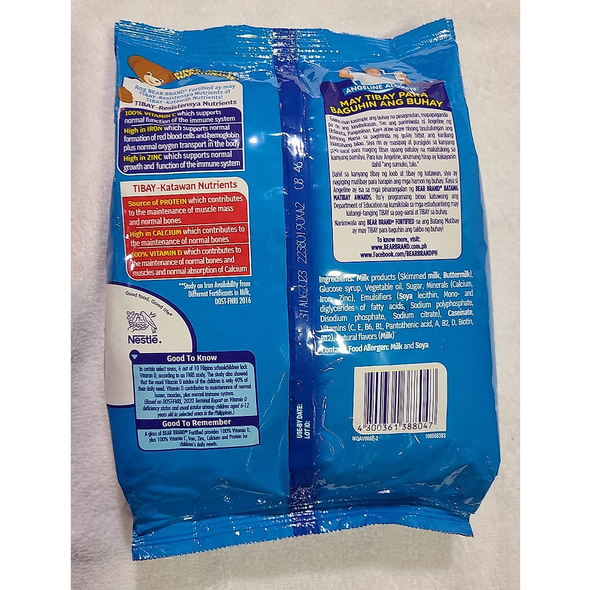 Bear Brand Fortified Powdered Milk 840 grams (x3 pack)