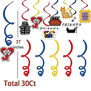 30Ct Friends TV Show Party Hanging Decorations, Friends Theme Friends Fan Birthday Party Decorations Supplies