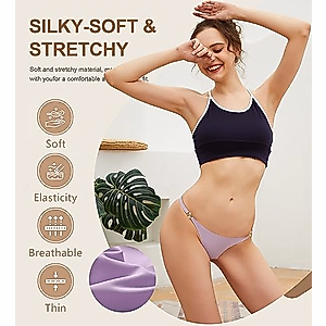 chahoo G-string Thongs for Women Sexy 5 Pack Seamless Women Underwear Breathable Low Rise T-back Tangas Ladies No Show Panties Hipster S-XL