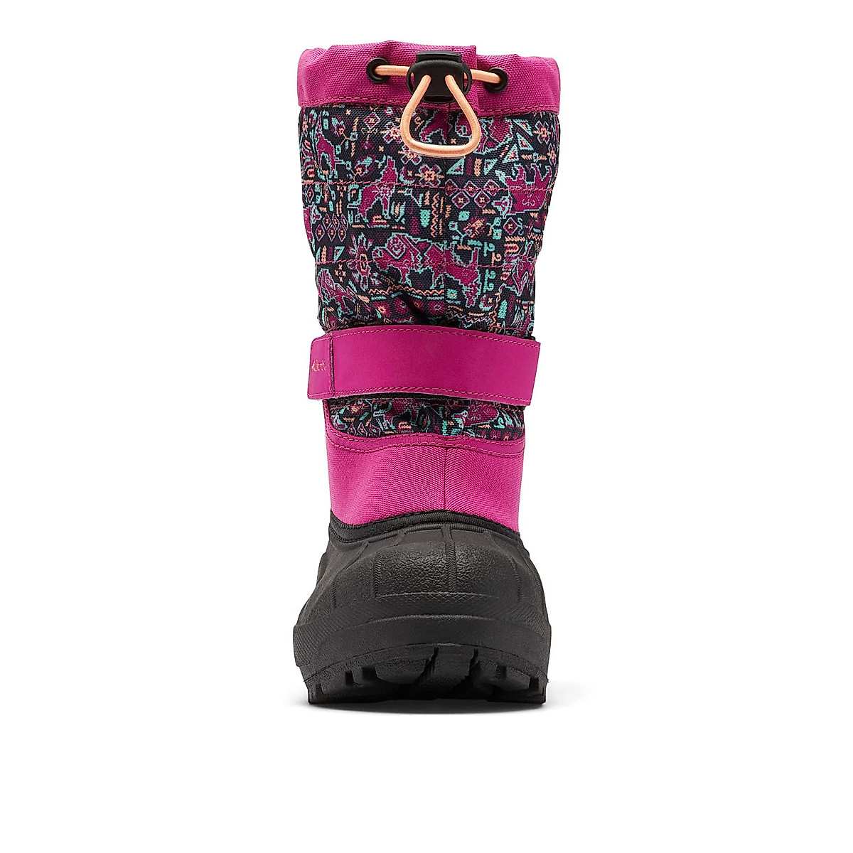 Columbia Toddler Unisex Powderbug Plus II Print, Wild Fuchsia/Bright Nectar, 4