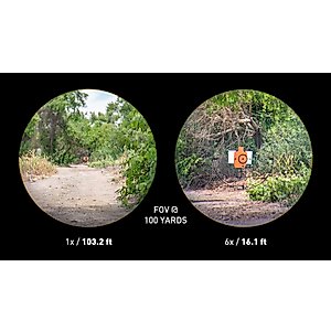 Monstrum G3 1-6x24 First Focal Plane FFP Rifle Scope with MOA Reticle | ZR302 Quick Release Scope Mount | Bundle